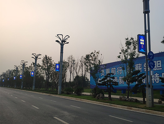 Ganjiang New Area TL384-63 Inch Double Sided LED Pole Screen 208* 364 ...