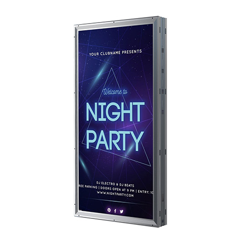 TL384-70 Inch Double Sided LED Pole Screen - Tecnon Smart Display ...