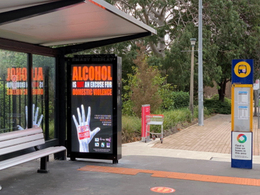 The bus station LED Totem in Sydney, Australia - Tecnon Smart Display ...
