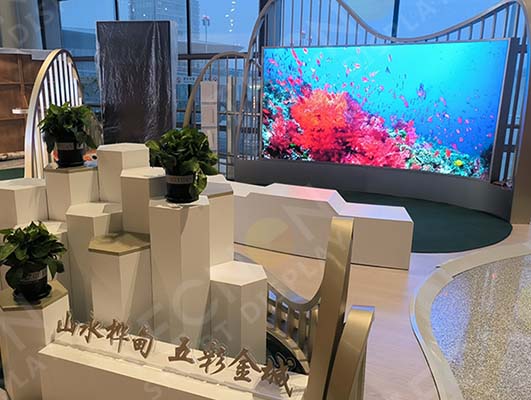 LED Curved Display and LCD Interactive Signage